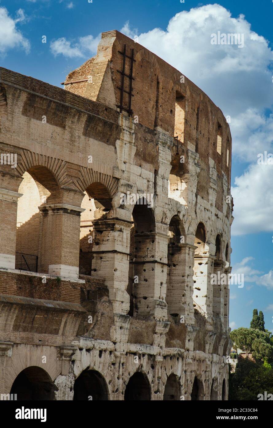 A section of the old coliseum in Rome, Italy Stock Photo - Alamy