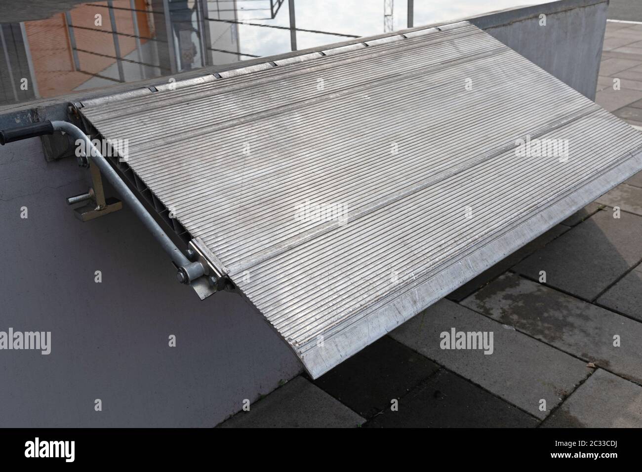 Loading Dock With Metal Ramp at Warehouse Stock Photo - Alamy
