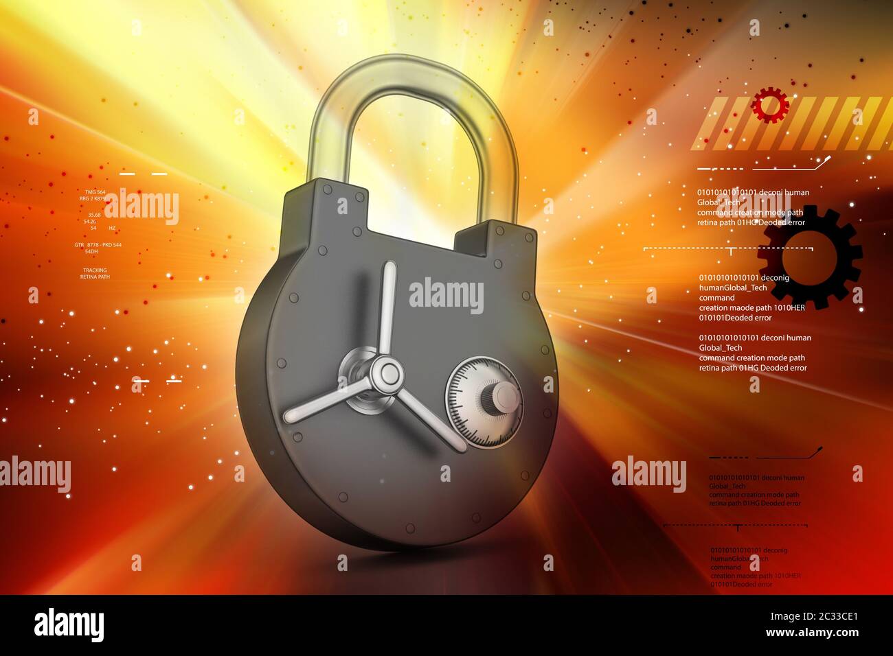 Padlock with security lock Stock Photo - Alamy