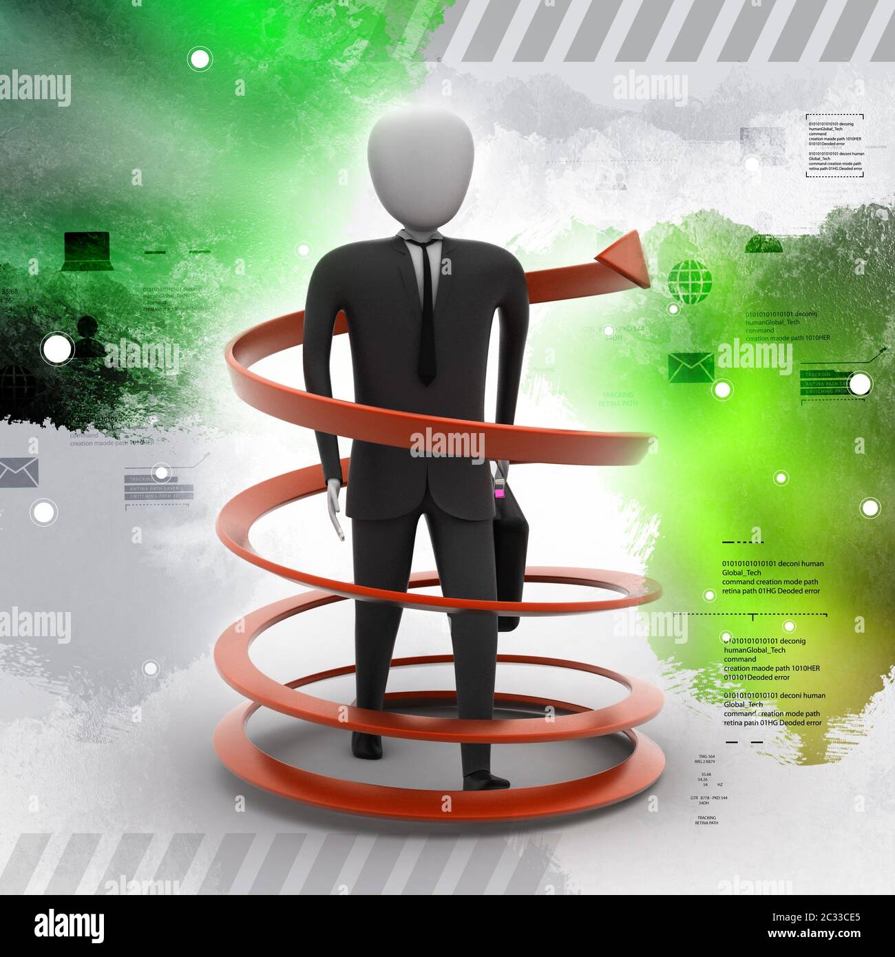 3d man business success concept Stock Photo - Alamy