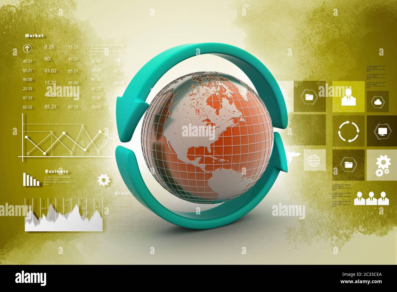 Earth surrounded recycling symbol hi-res stock photography and images ...