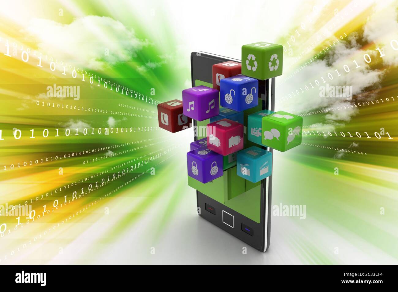 application icon concept Stock Photo - Alamy