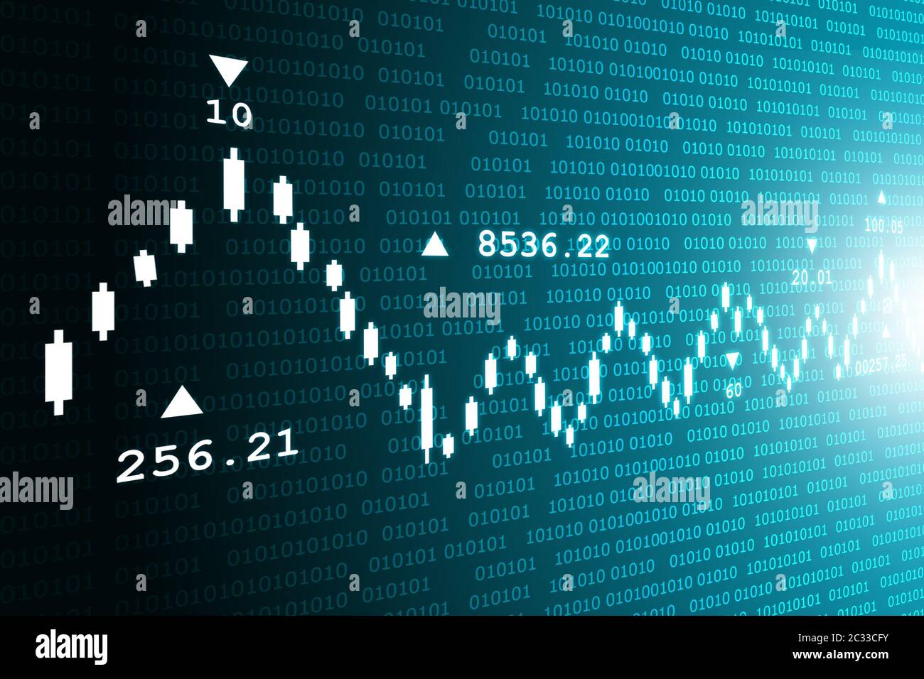 Sales growth graph in stock market Stock Photo - Alamy