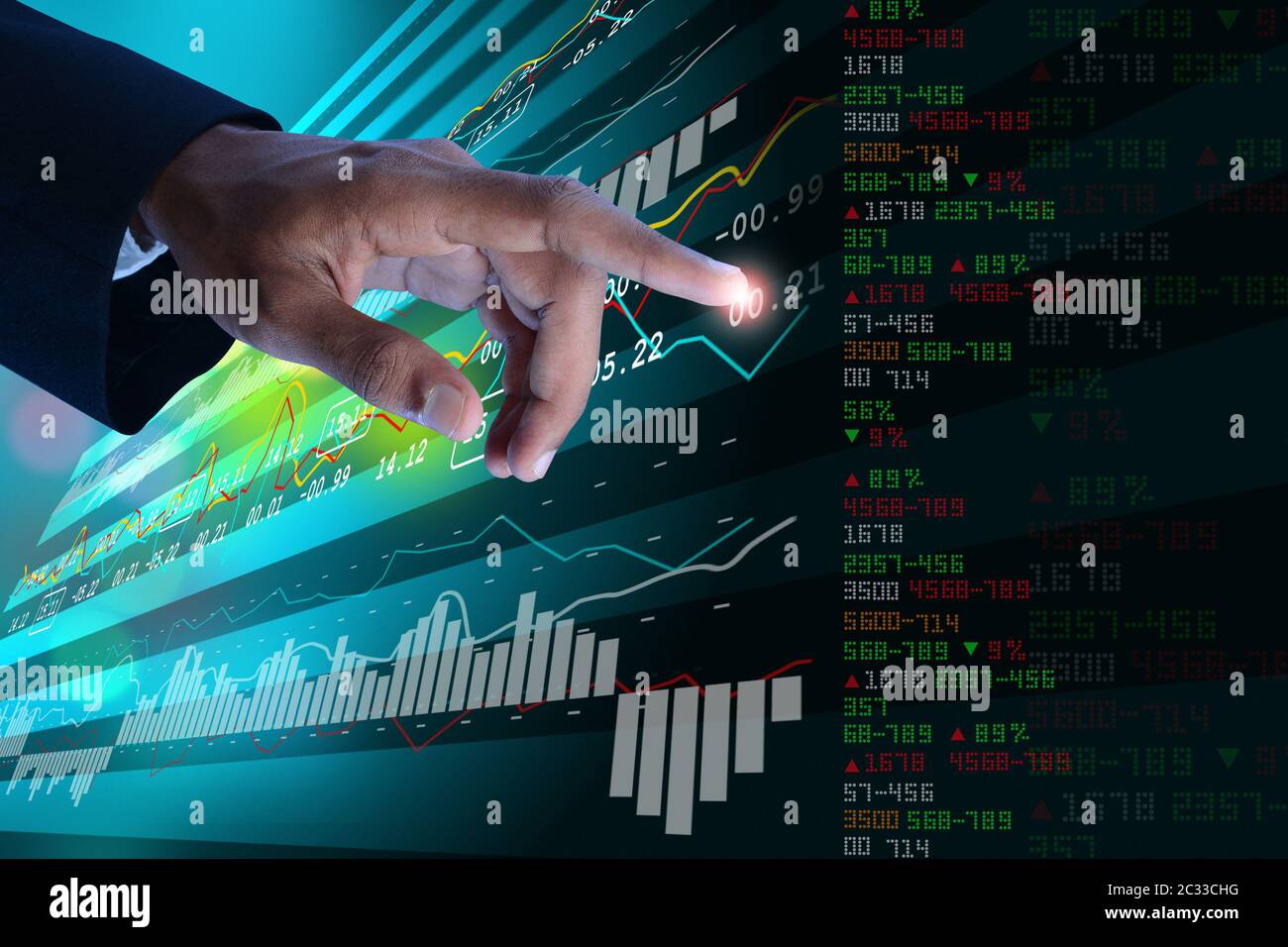 Sales growth graph in stock market Stock Photo - Alamy