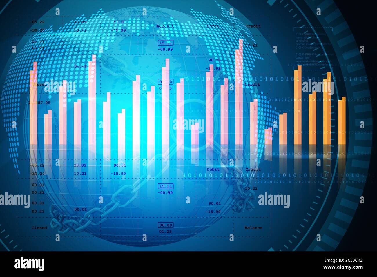 Sales growth graph in stock market Stock Photo - Alamy