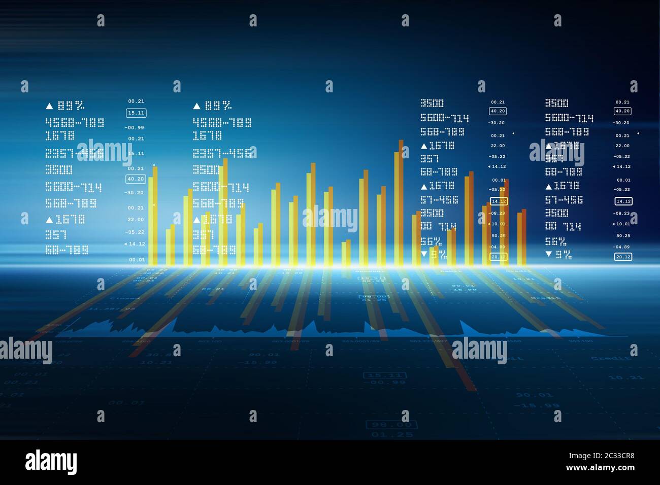 Sales growth graph in stock market Stock Photo - Alamy