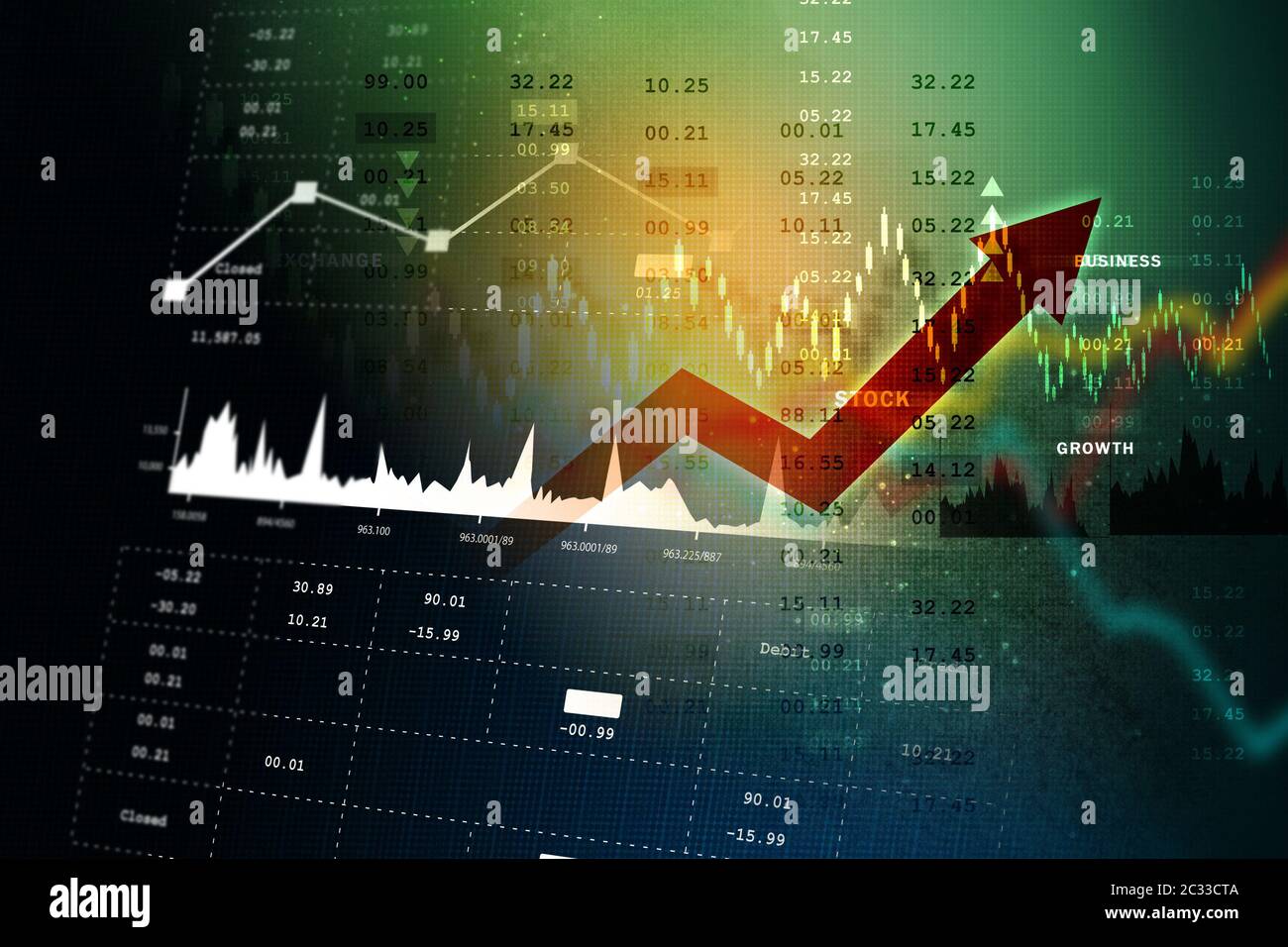 Stock market graph analysis Stock Photo - Alamy