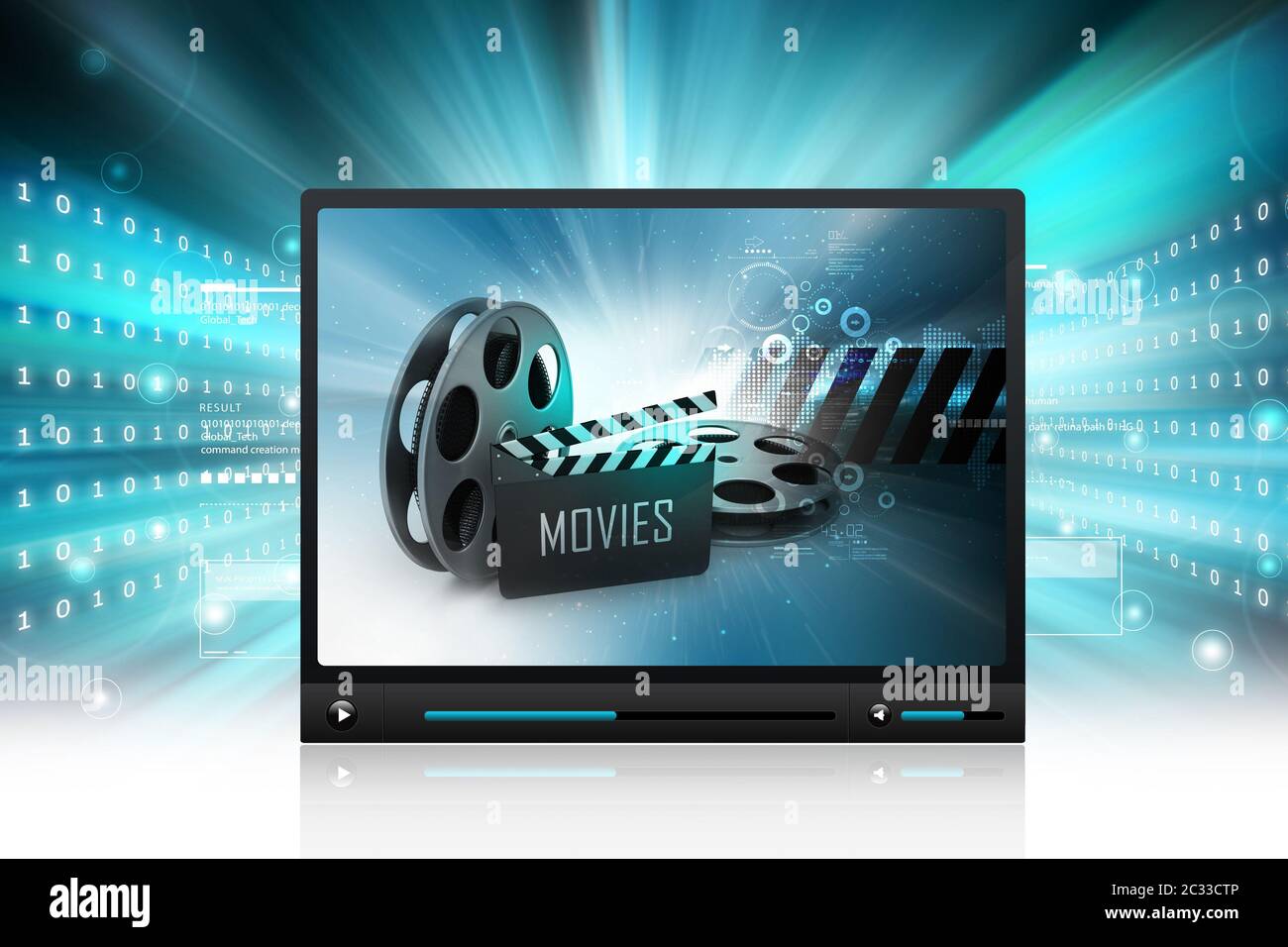 Film Reels and Clapper board Stock Photo - Alamy
