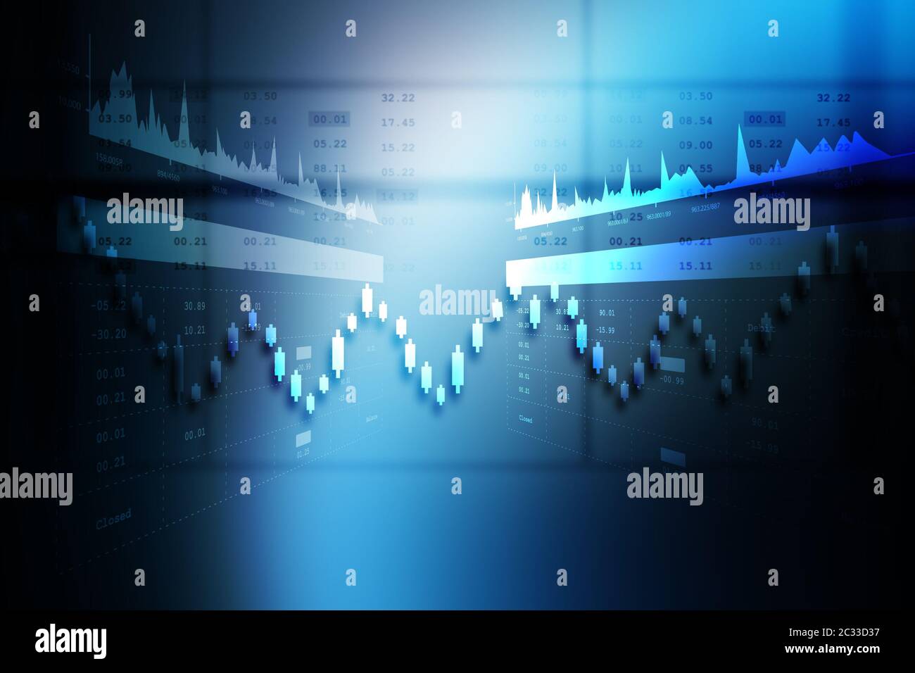 Stock market graph analysis Stock Photo - Alamy