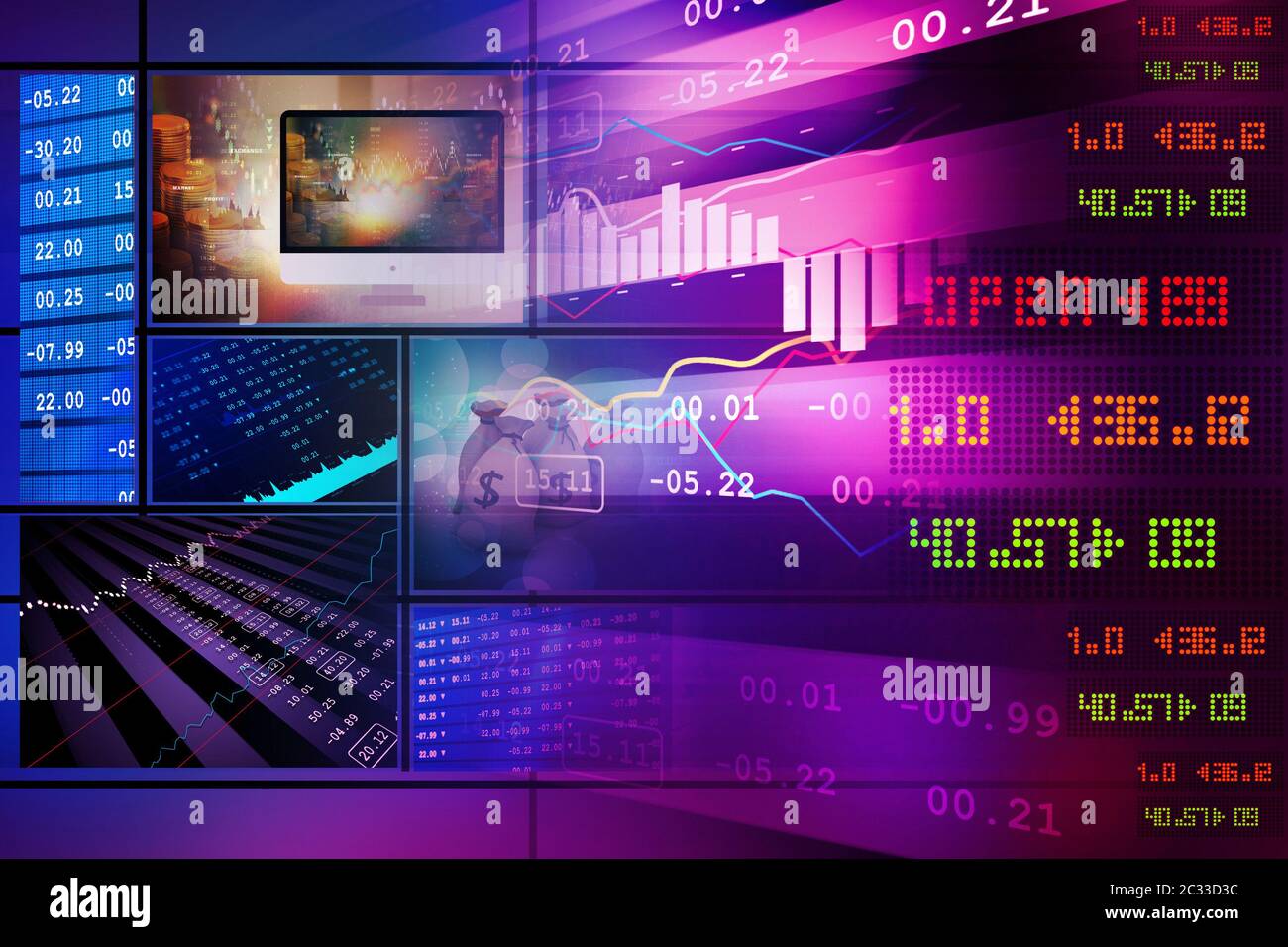 Stock market graph analysis Stock Photo - Alamy