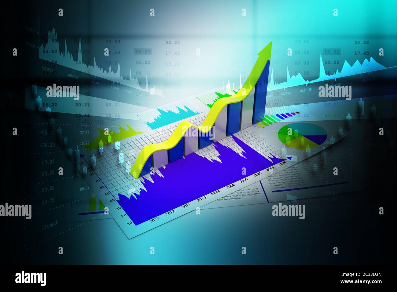 Business growth graph and chart Stock Photo - Alamy