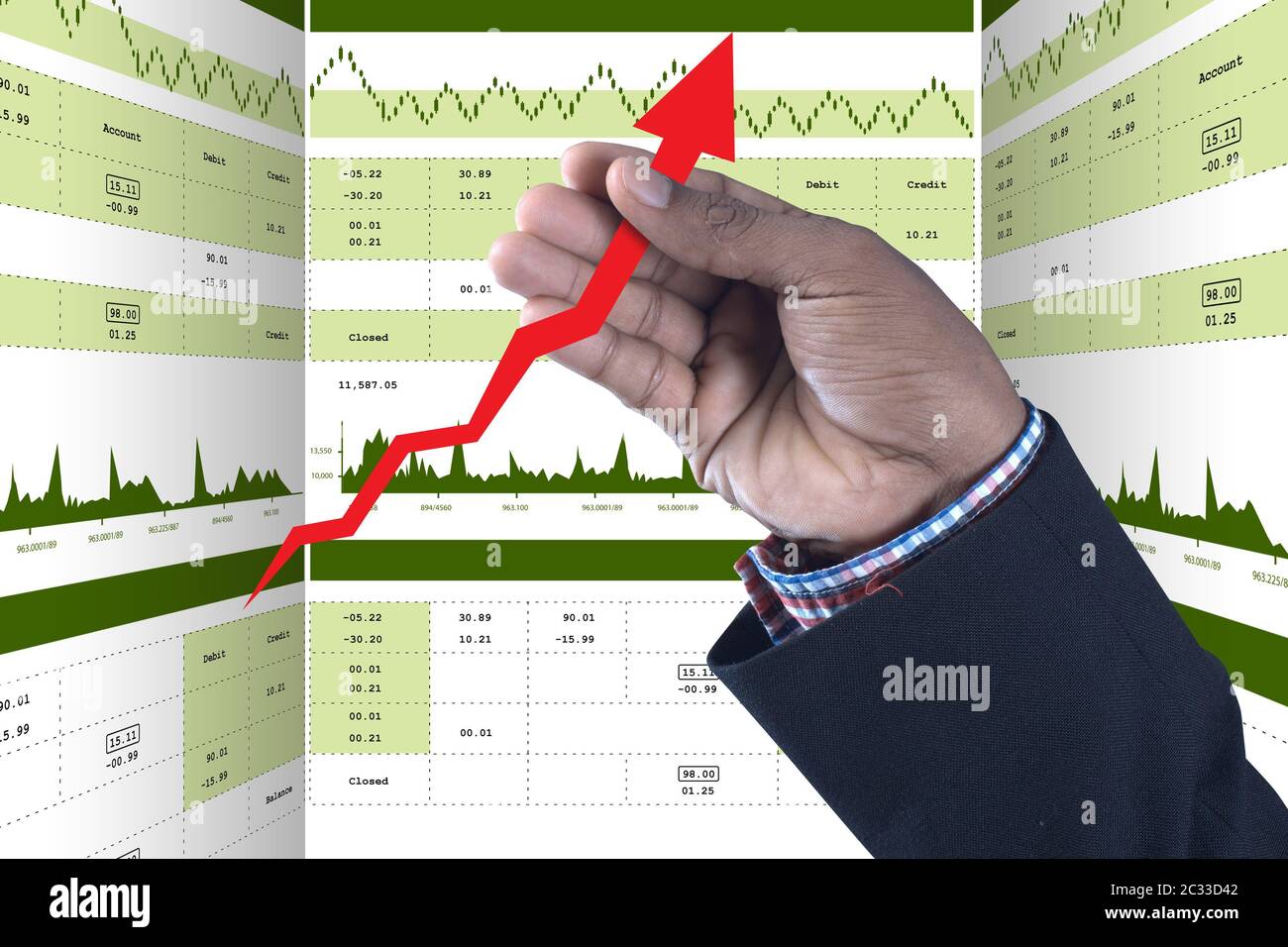 Stock market graph analysis Stock Photo - Alamy