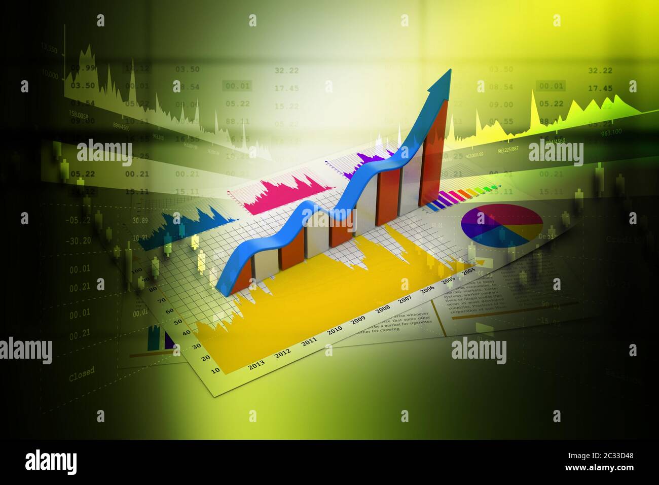 Business growth graph and chart Stock Photo - Alamy