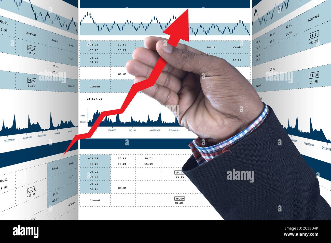Stock market graph analysis Stock Photo - Alamy