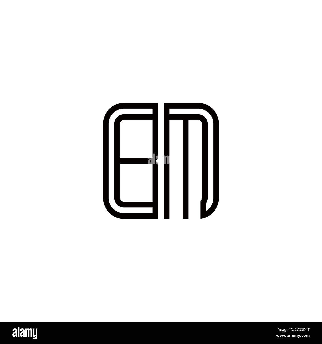 BM alphabet abstract initial letter logo design vector template Stock ...
