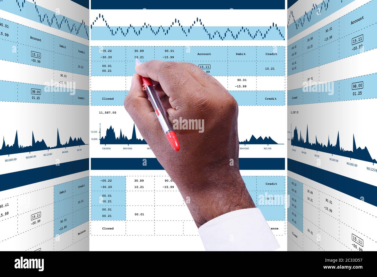 Stock market graph analysis Stock Photo - Alamy