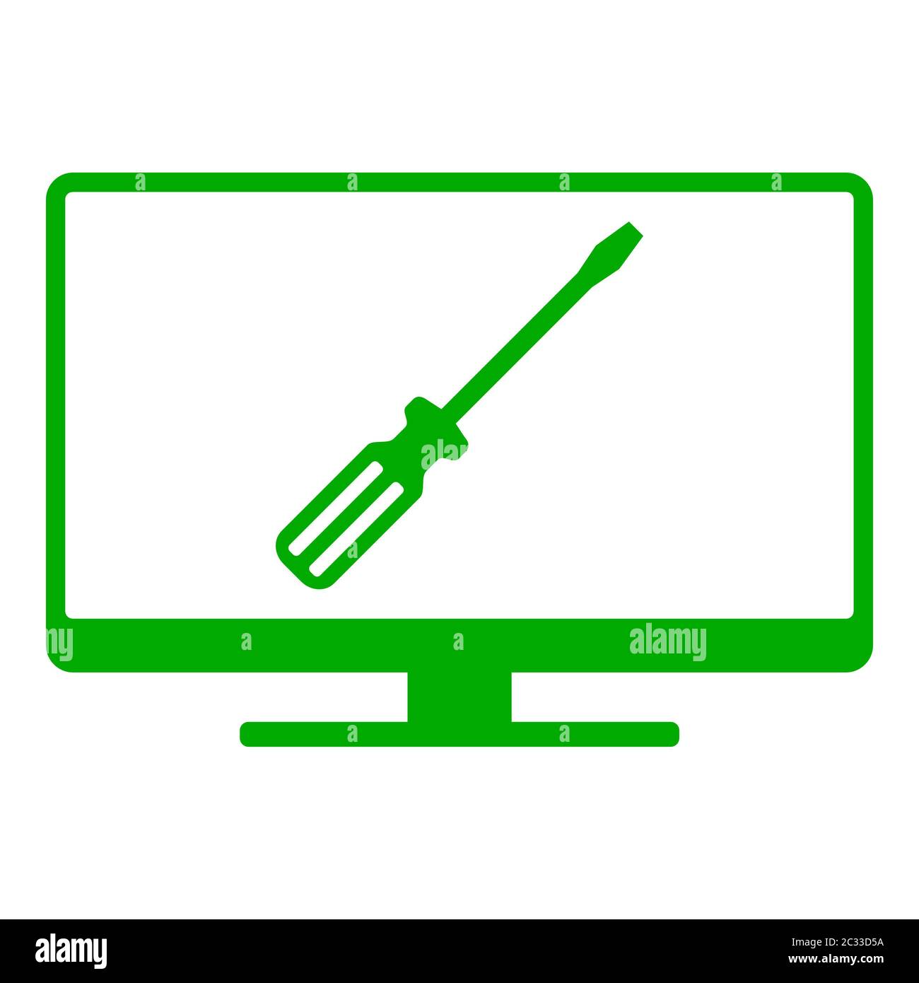 Screwdriver and screen Stock Photo - Alamy