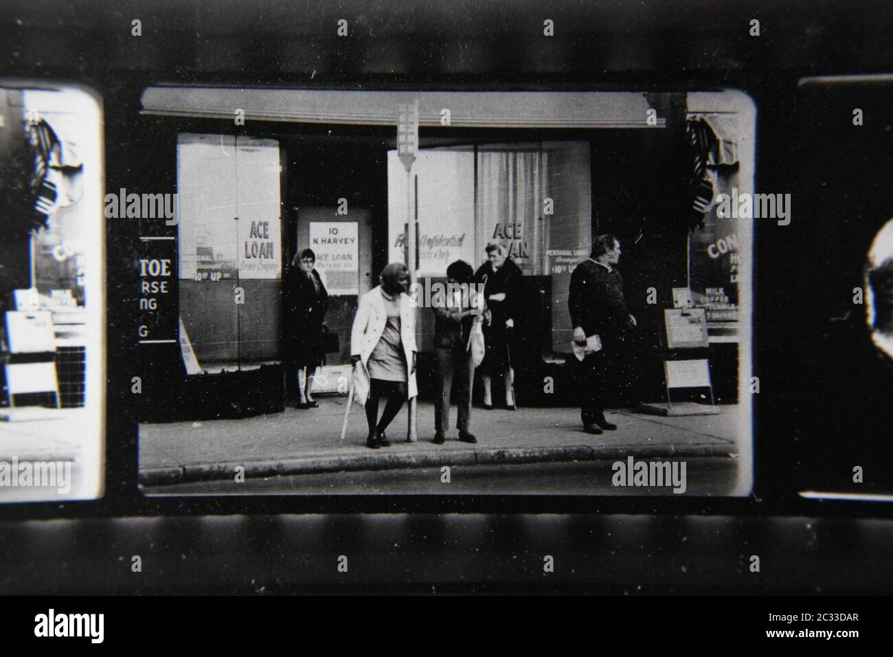 Fine 70s vintage contact print black and white extreme photography of a ...