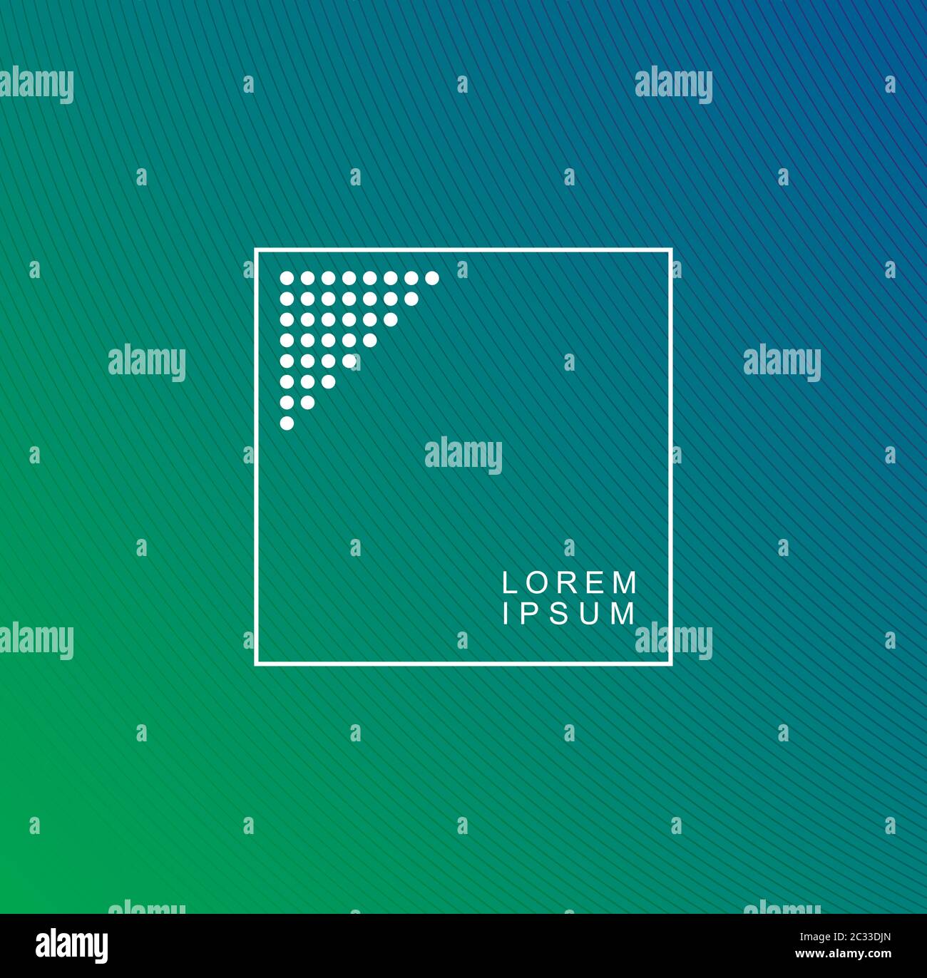 Blue and green gradient background with frame and place for text ...