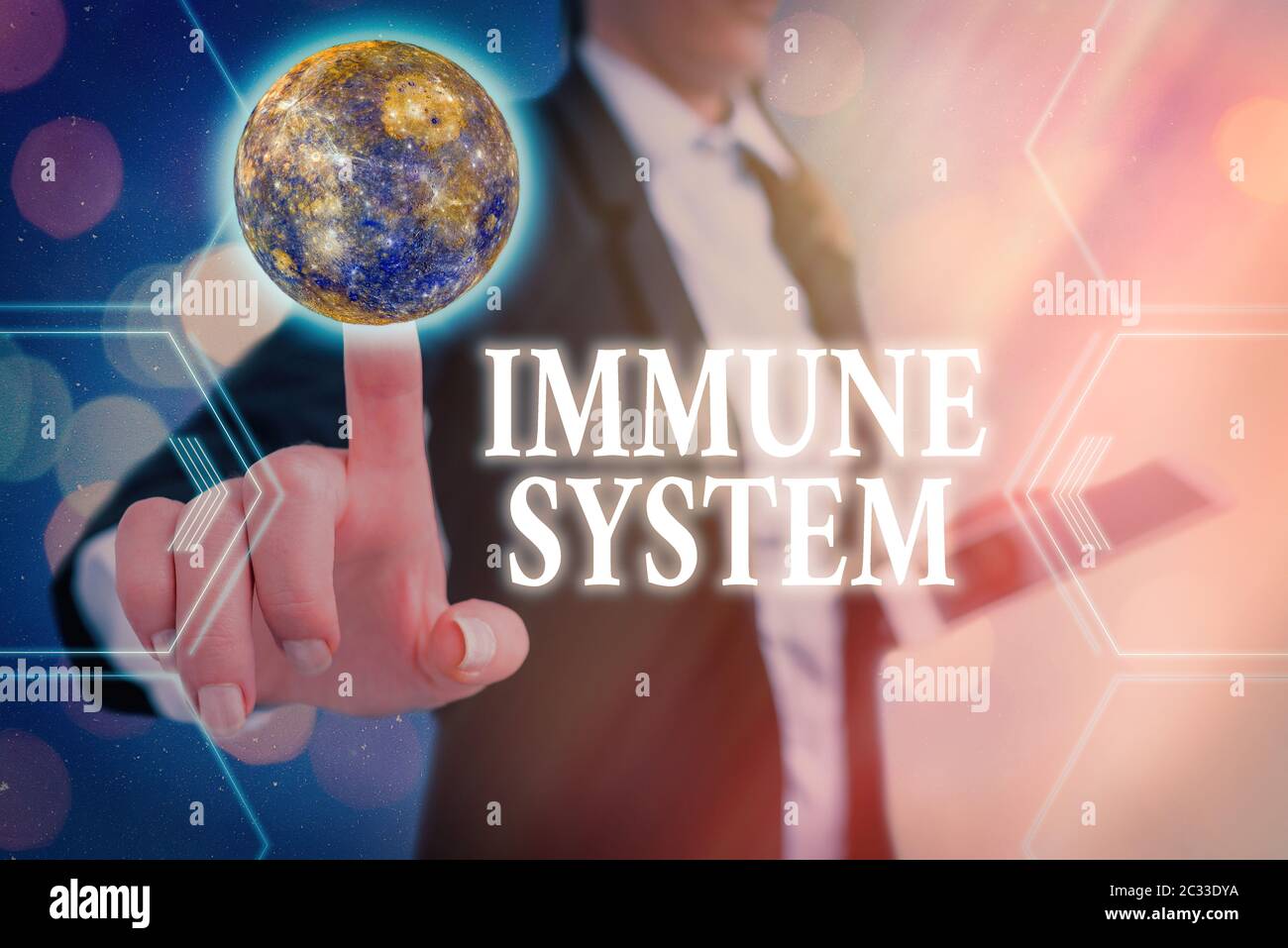 Handwriting text Immune System. Conceptual photo Complex network work ...