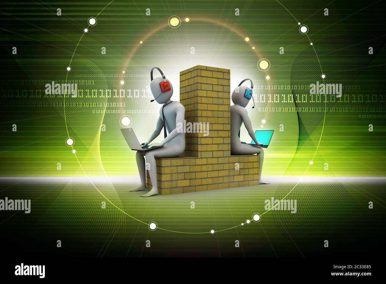 3d people working in laptop Stock Photo - Alamy