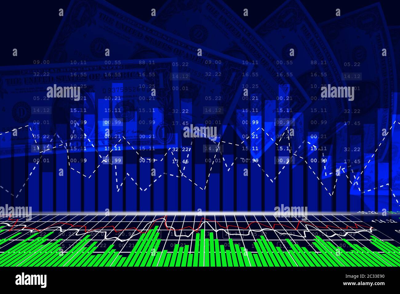 Stock market graph analysis Stock Photo - Alamy