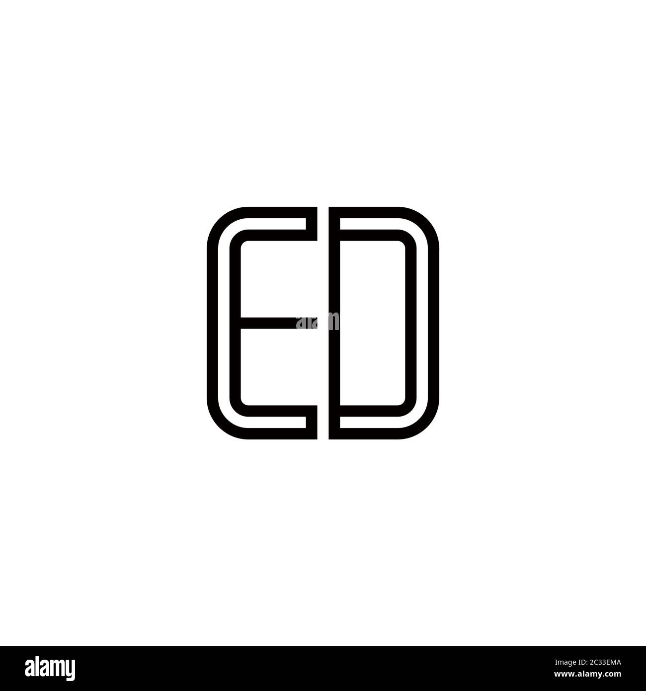 Ed logo design Stock Vector Images - Alamy