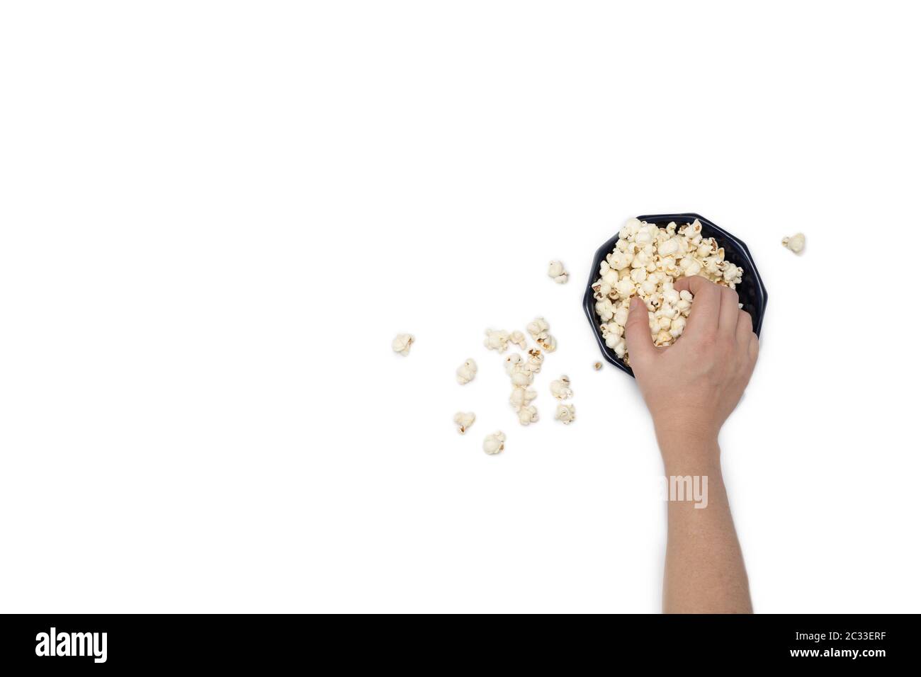 Hand popcorn cutout hi-res stock photography and images - Alamy