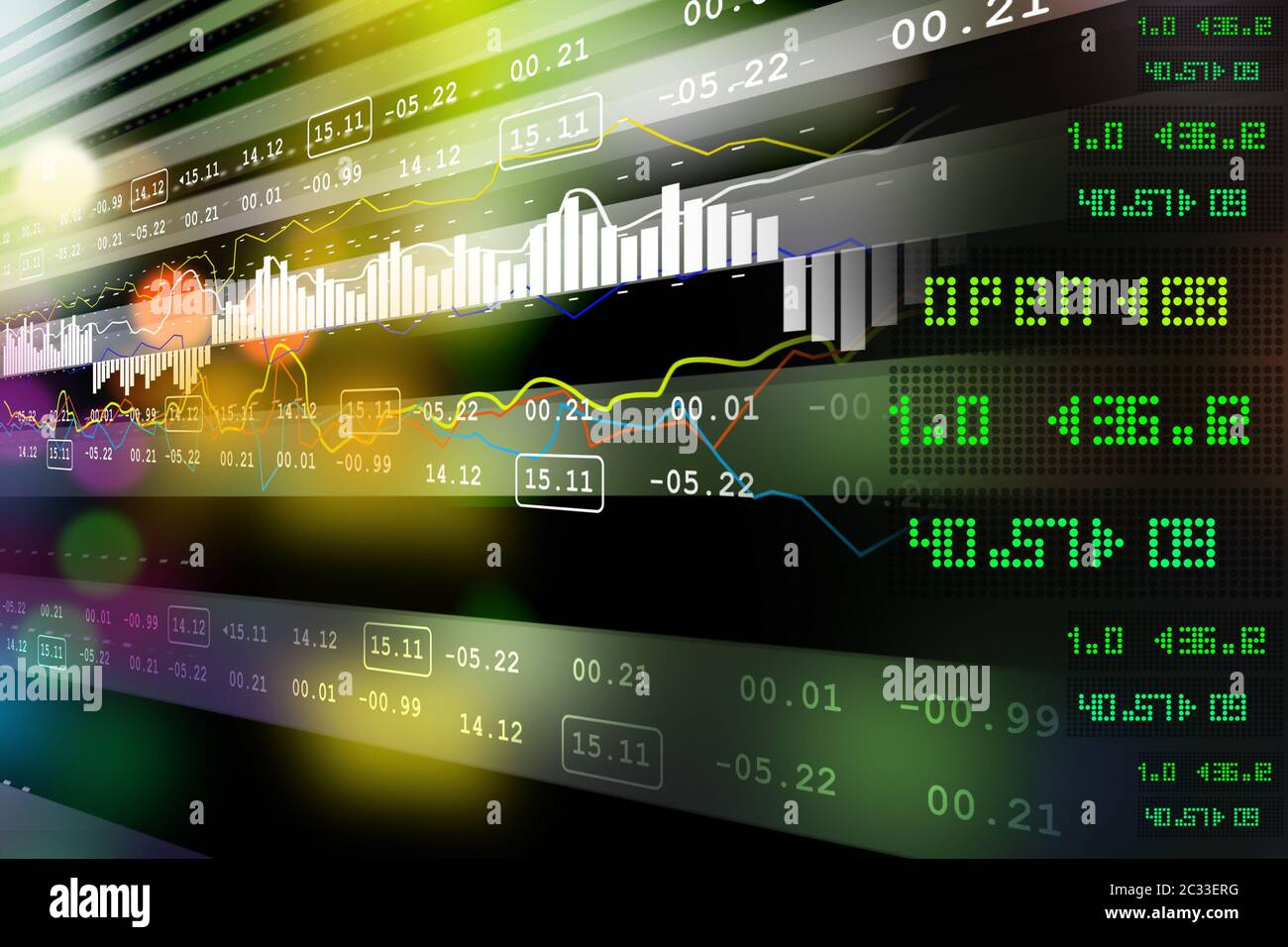 Stock market graph analysis Stock Photo - Alamy