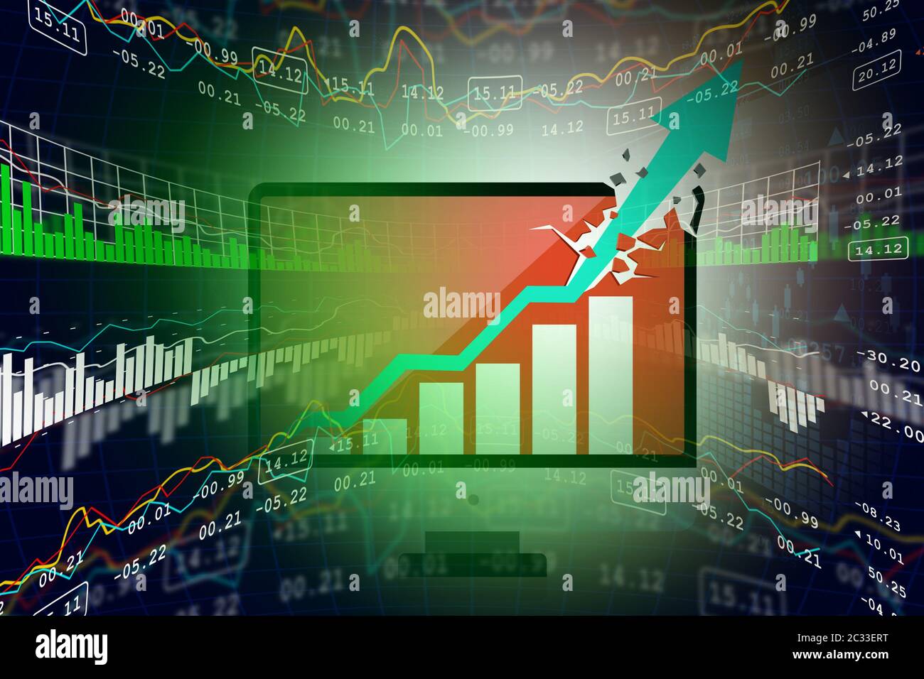 Stock market business graph Stock Photo - Alamy