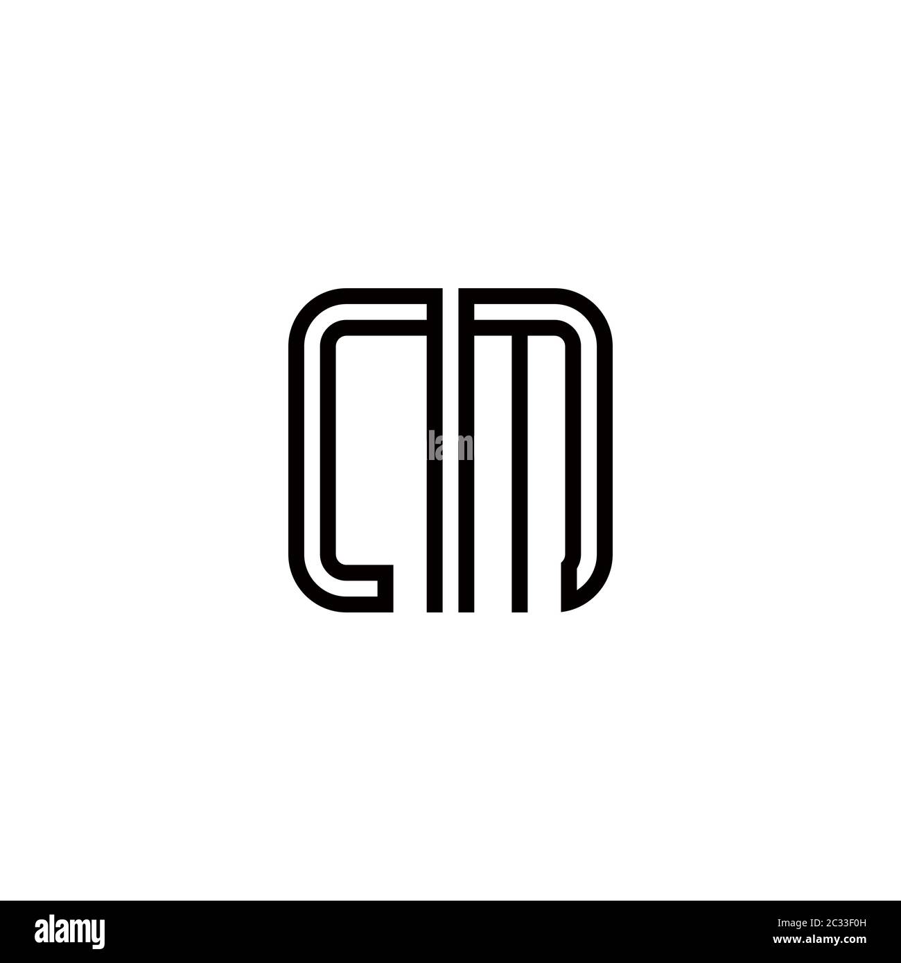 Nm letter logo design hi-res stock photography and images - Alamy