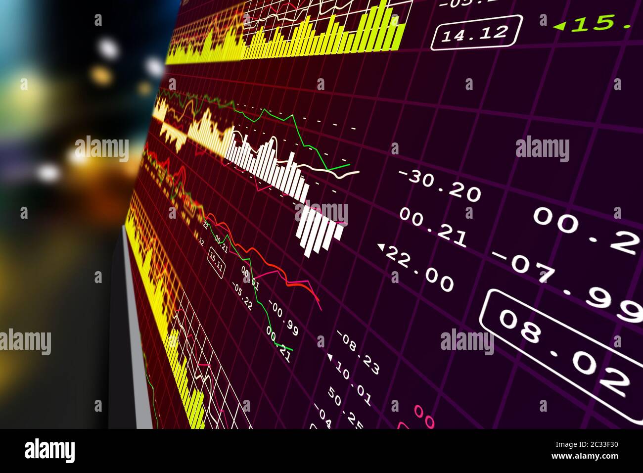 Stock market graph analysis Stock Photo - Alamy