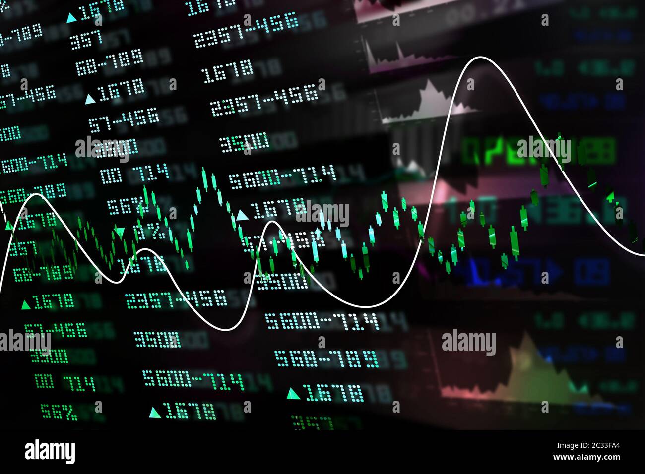 Stock market graph analysis Stock Photo - Alamy