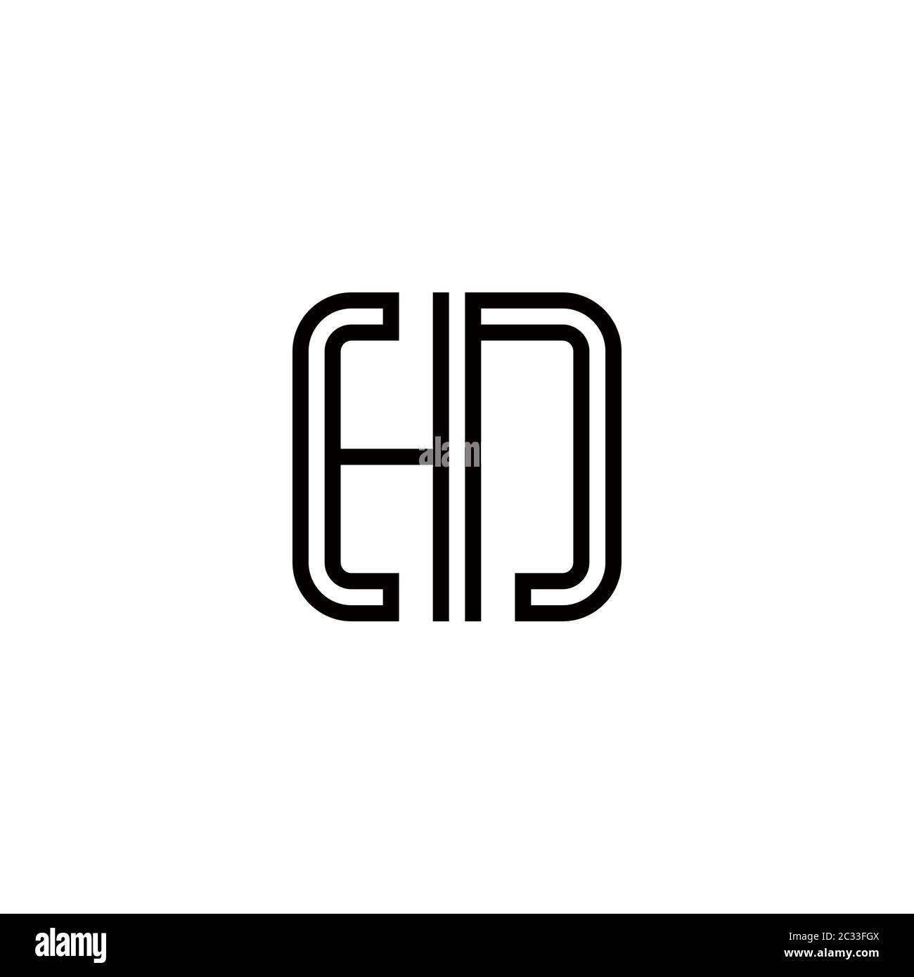 Letter hn logo hi-res stock photography and images - Alamy