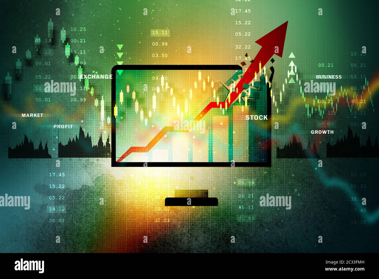 Stock market business graph Stock Photo - Alamy