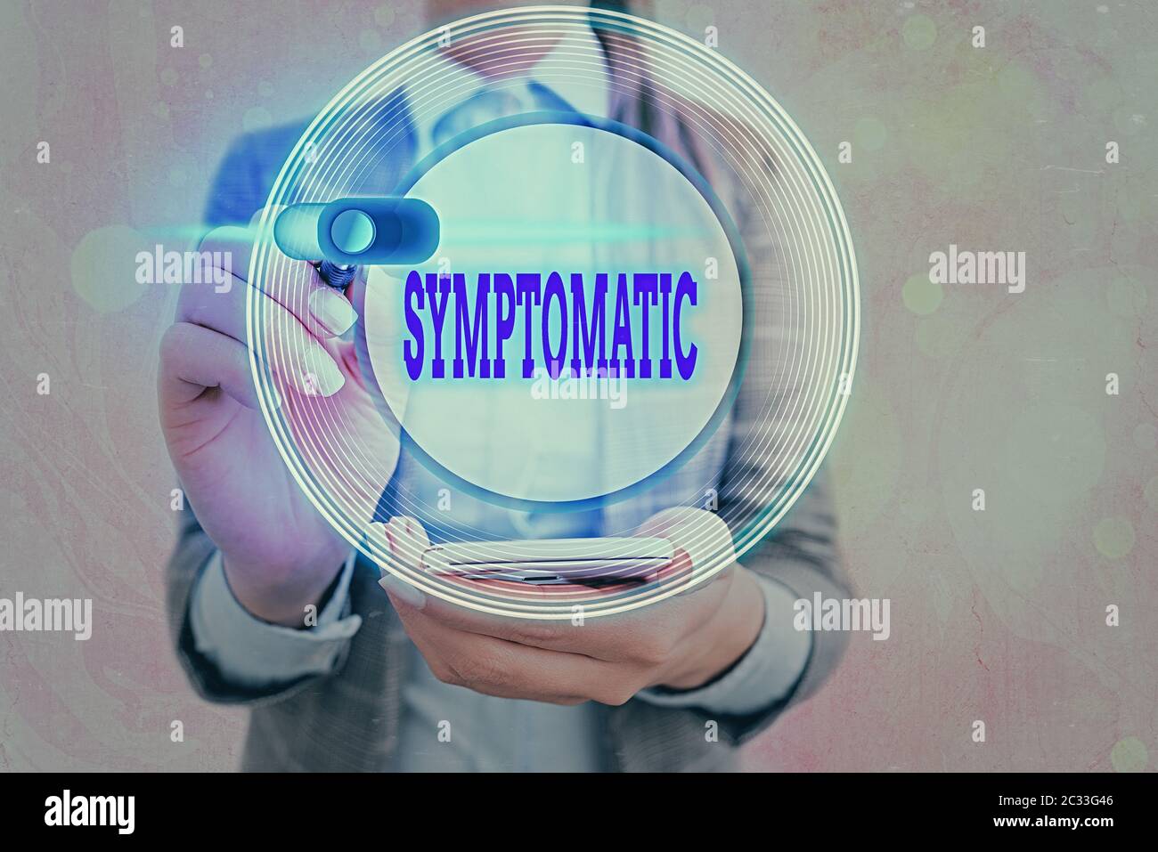 Handwriting text writing Symptomatic. Conceptual photo serving as ...