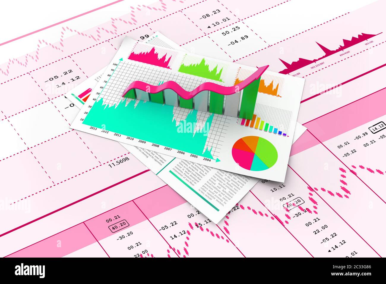 Stock market graph analysis Stock Photo - Alamy