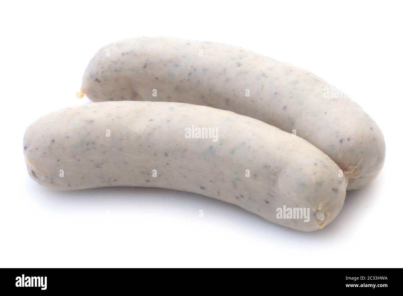 Raw Bratwurst Isolated On White Stock Photo - Alamy