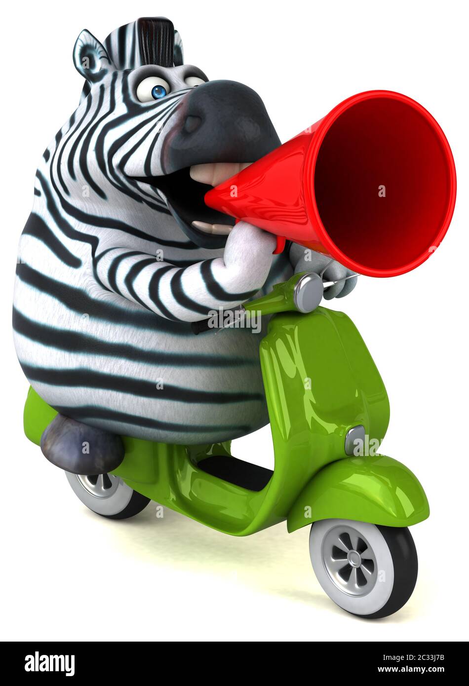 Fun zebra - 3D Illustration Stock Photo - Alamy