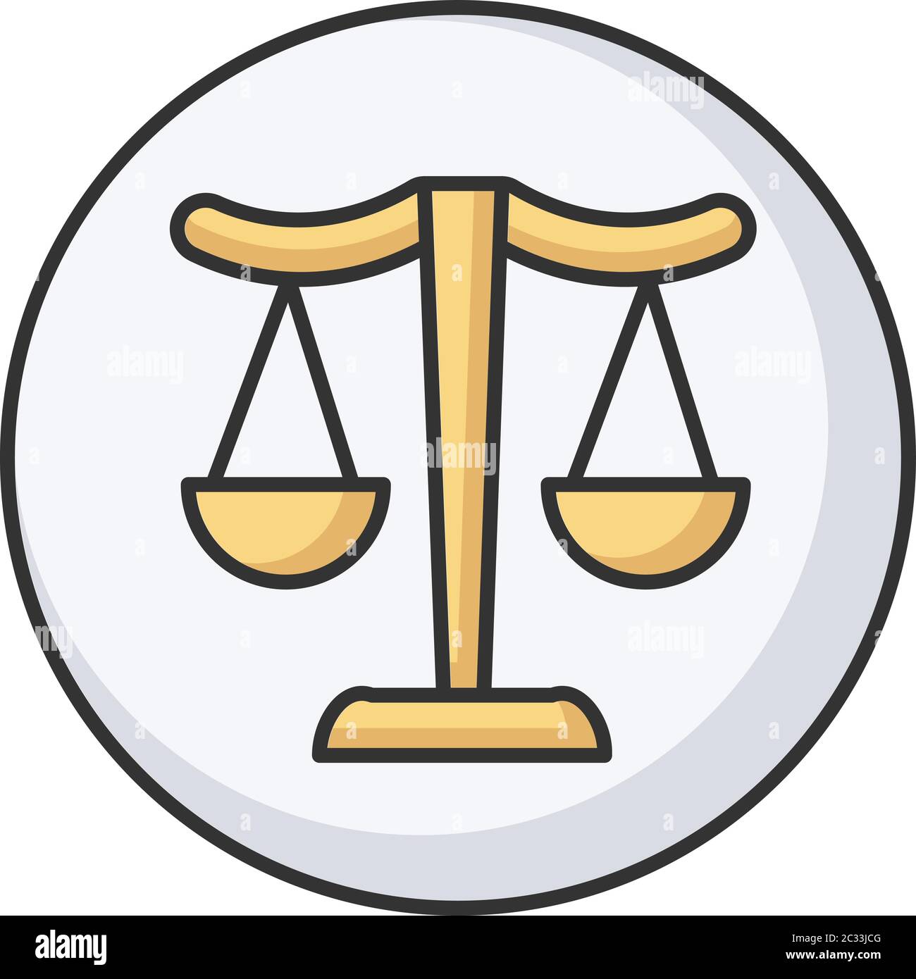 Balanced scales RGB color icon Stock Vector Image & Art - Alamy