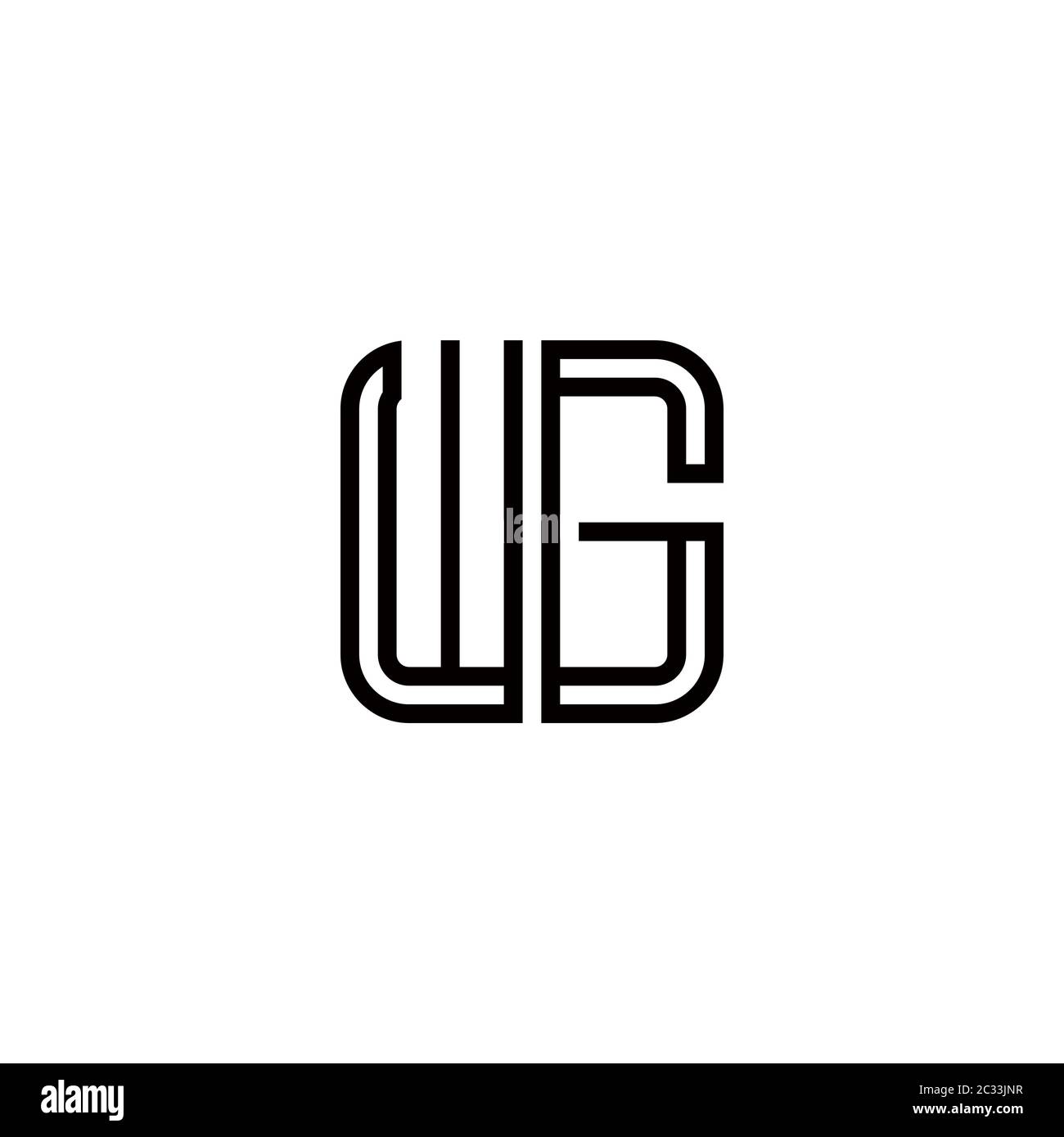 Letter wg vector vectors hi-res stock photography and images - Alamy