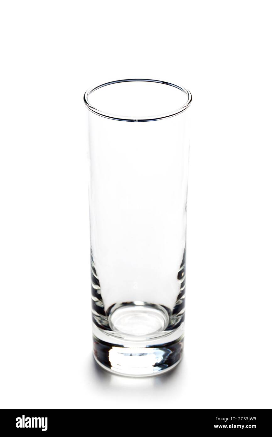 Empty Drinking Glass Isolated On White Stock Photo - Alamy