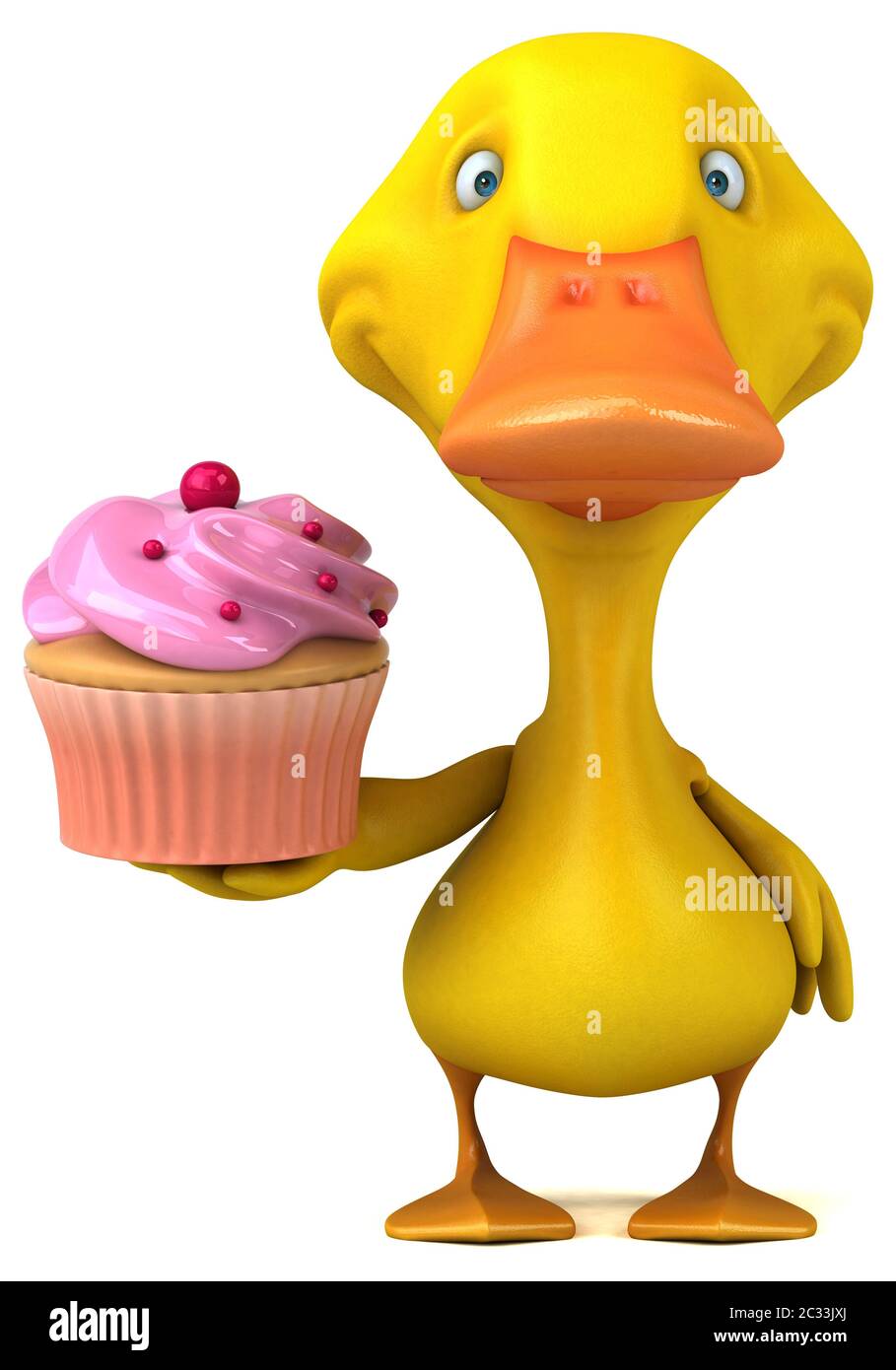 Fun duck - 3D Illustration Stock Photo - Alamy