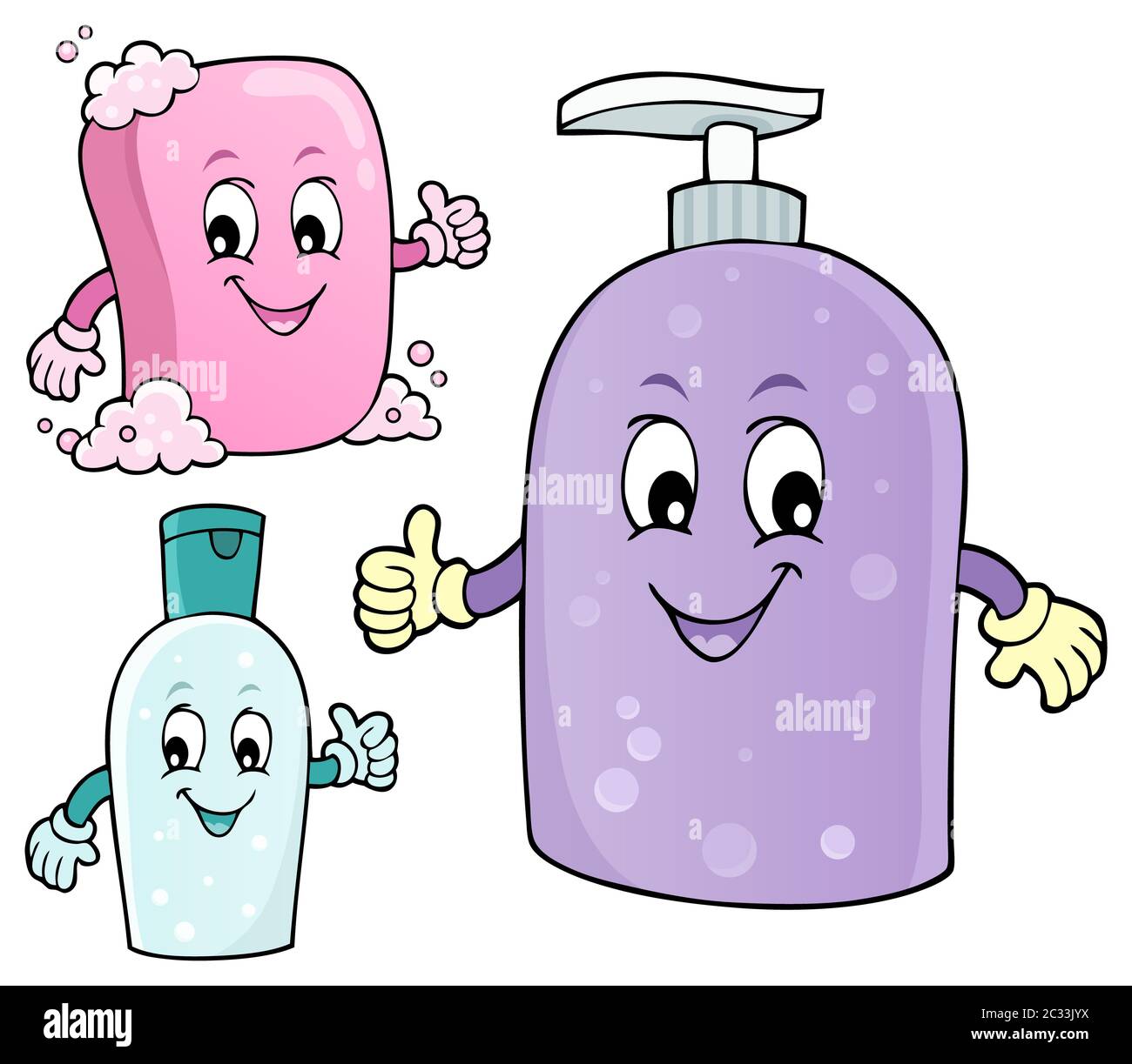 Soap and hygiene theme image 1 - picture illustration Stock Photo - Alamy