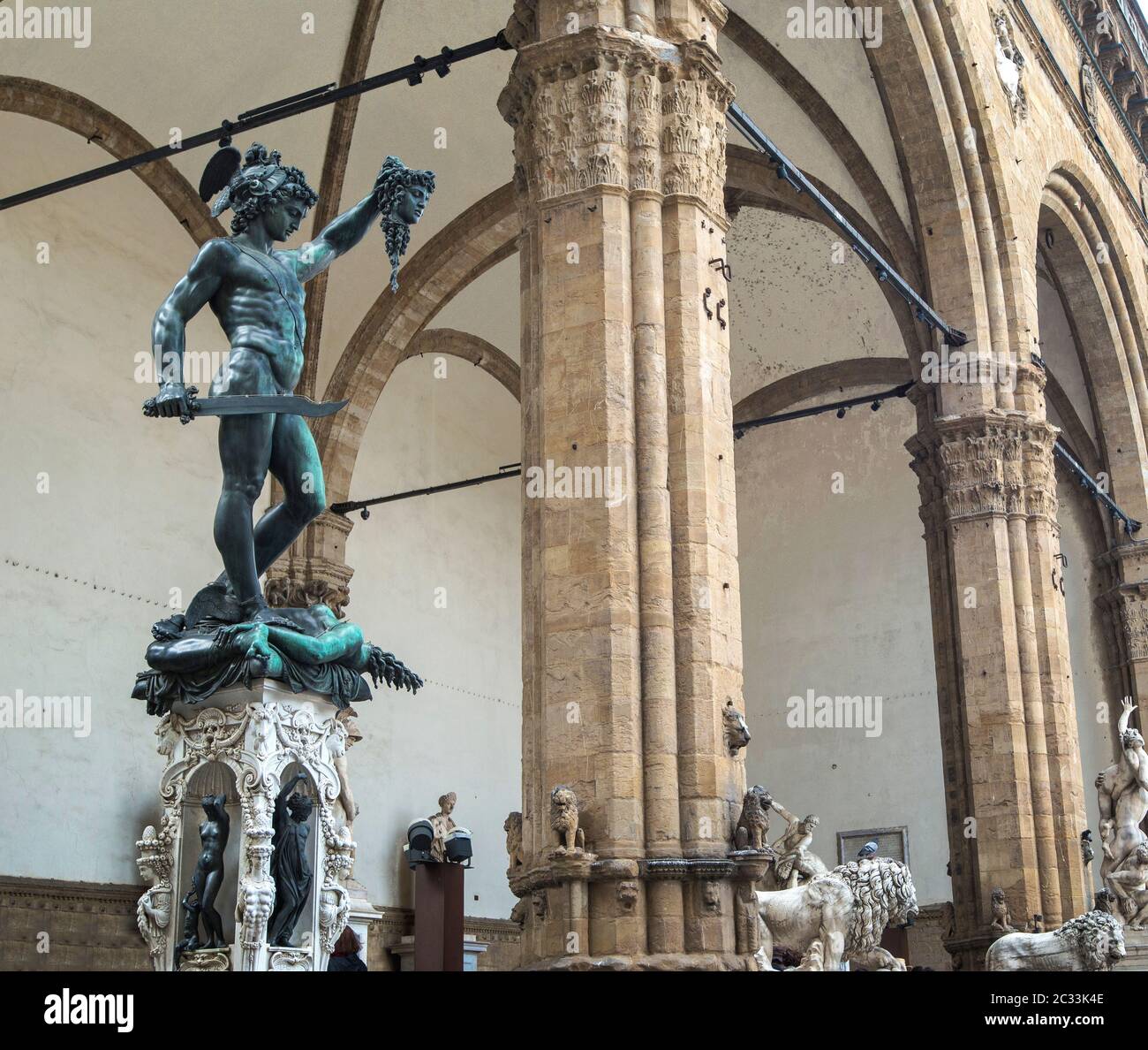 Perseus Holding The Head Of Medusa Bronze Sculpture By Benvenuto