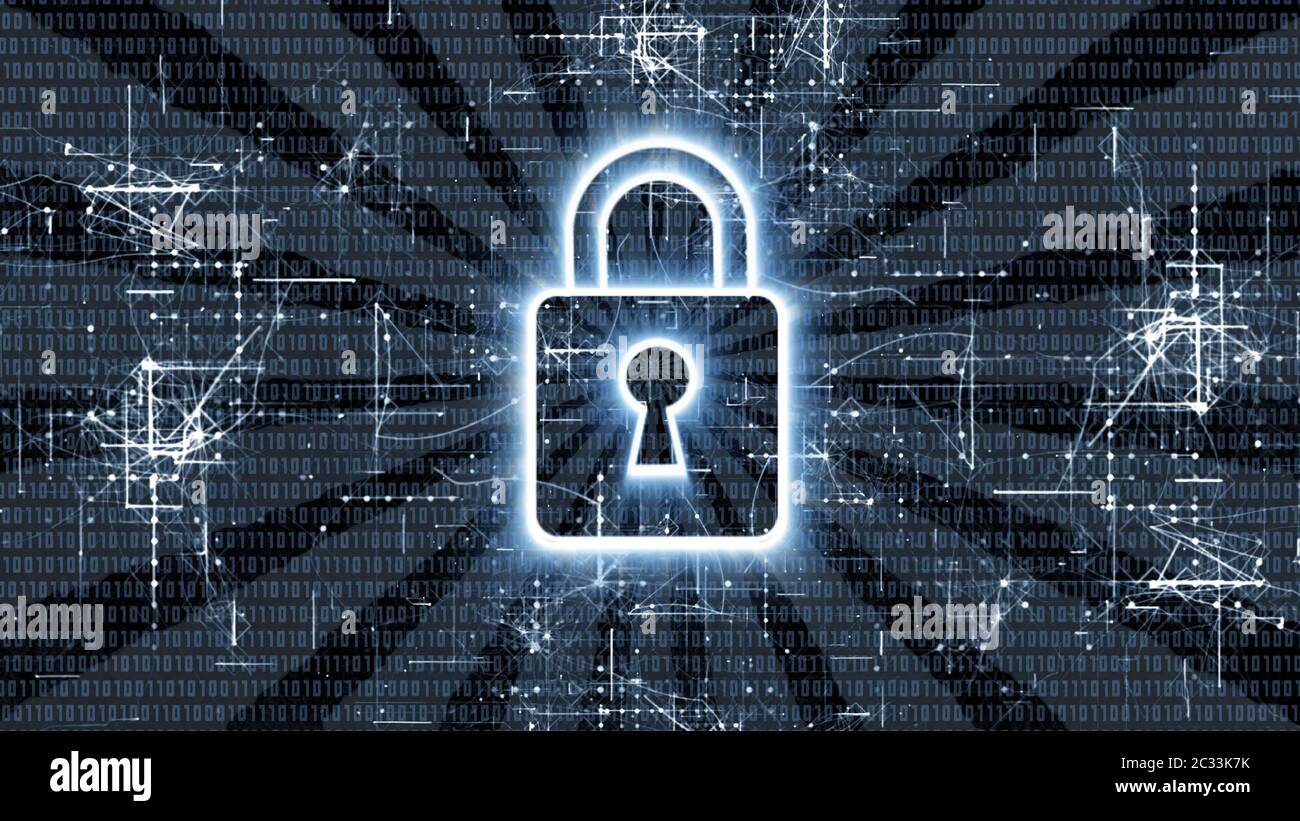 Creative backdrop - Cyber security or network protection Stock Photo ...