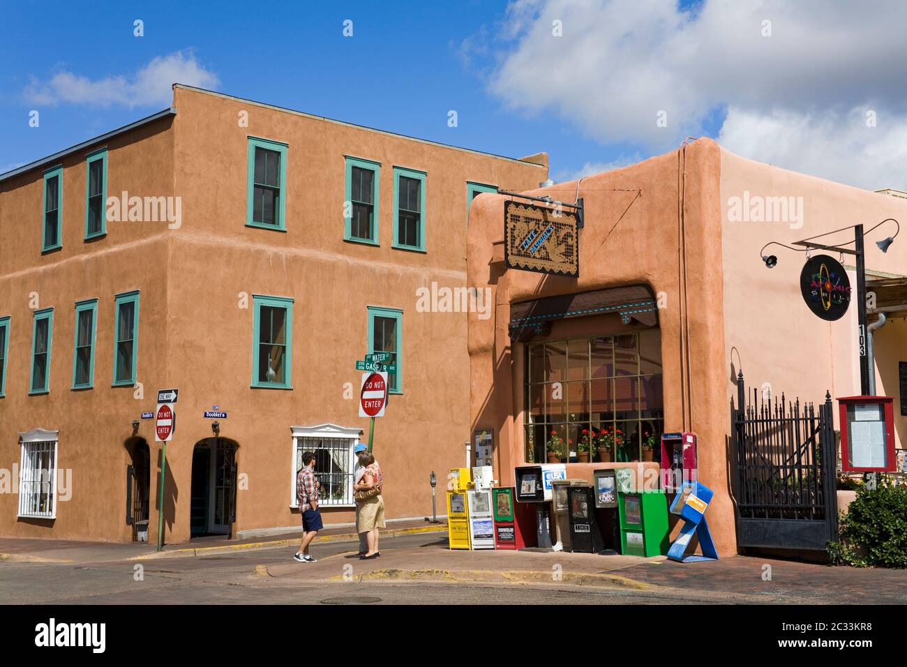 Water Street in Santa Fe,New Mexico,USA Stock Photo - Alamy