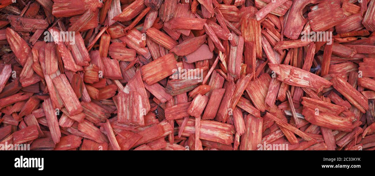 wide Red wood chip texture useful as a background Stock Photo - Alamy
