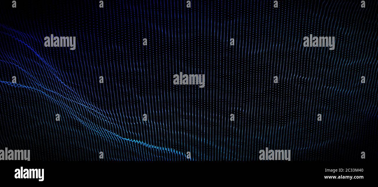 3d render image of dotted wave background Stock Photo - Alamy