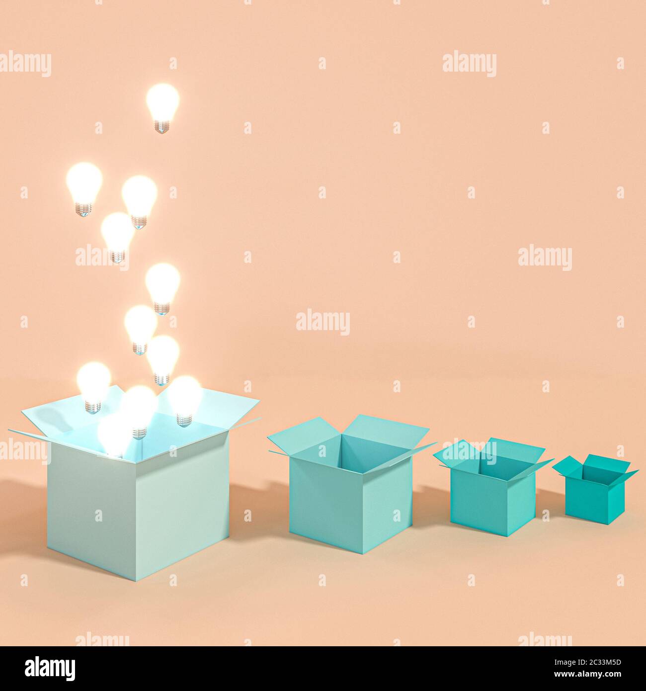 Light coming out of box hi-res stock photography and images - Alamy